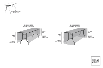 Wedding, Party, and Event Linen Rental Sizing Guide In Philadelphia ...